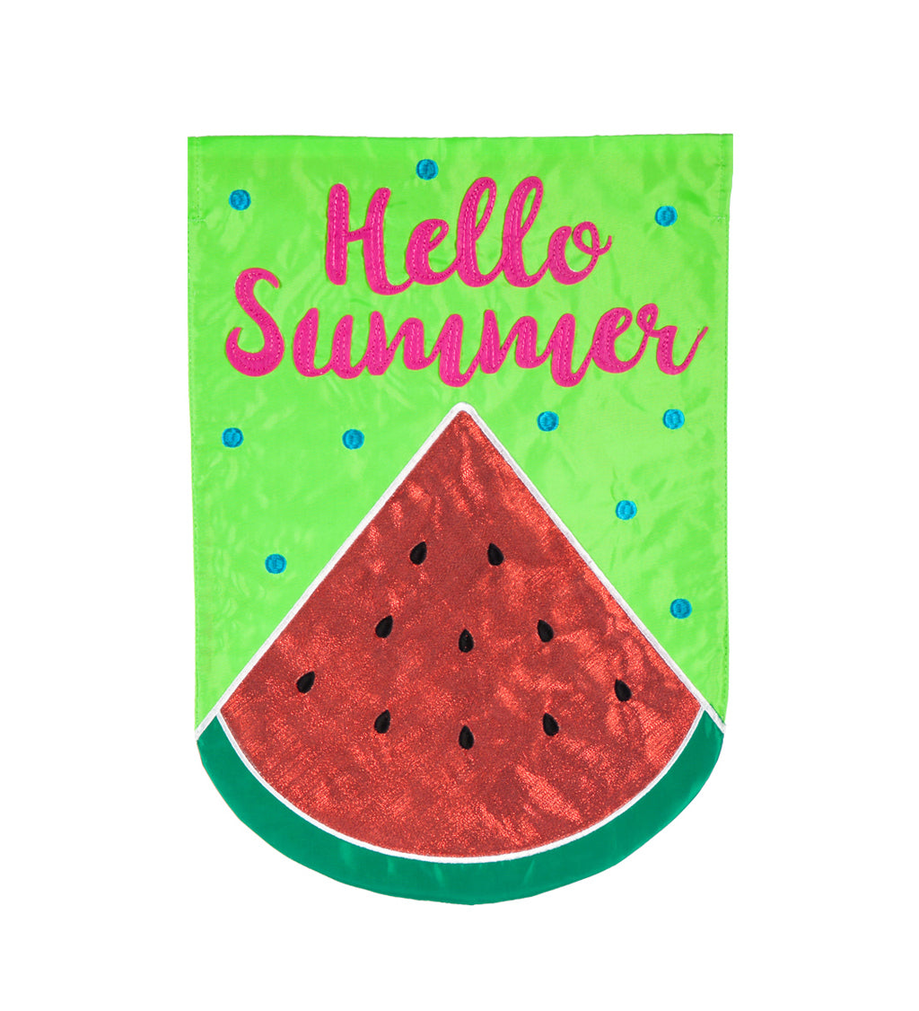 Evergreen Hello Summer Watermelon Flag Shopcgx