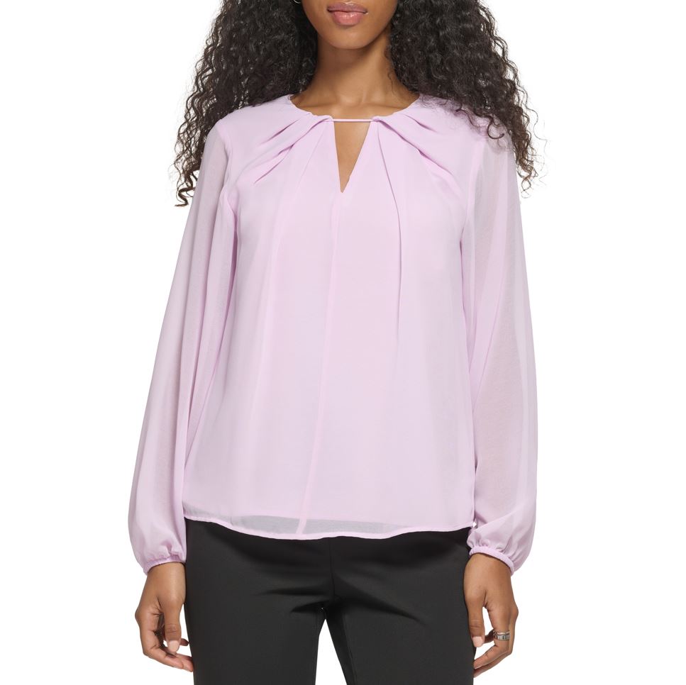 Calvin Klein Womens Chiffon Long Sleeve Top – ShopCGX