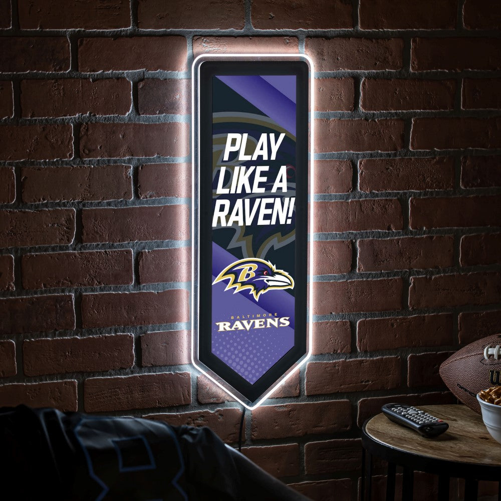 Evergreen Baltimore Ravens Pennant 9" x 23" LED Lighted Sign – ShopCGX