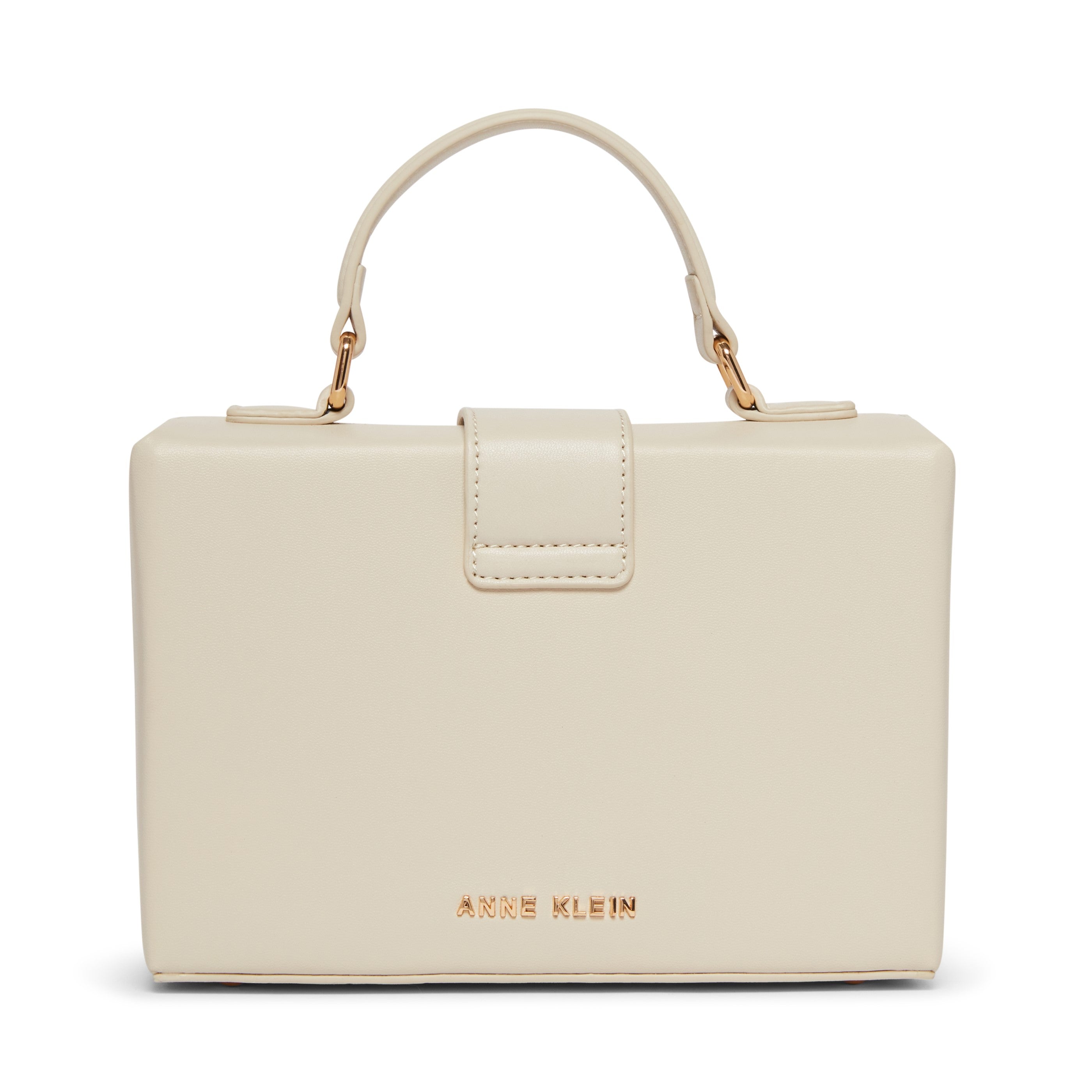 Anne Klein Modern Minimal Small AK Enamel Turnlock Crossbody Handbag ...