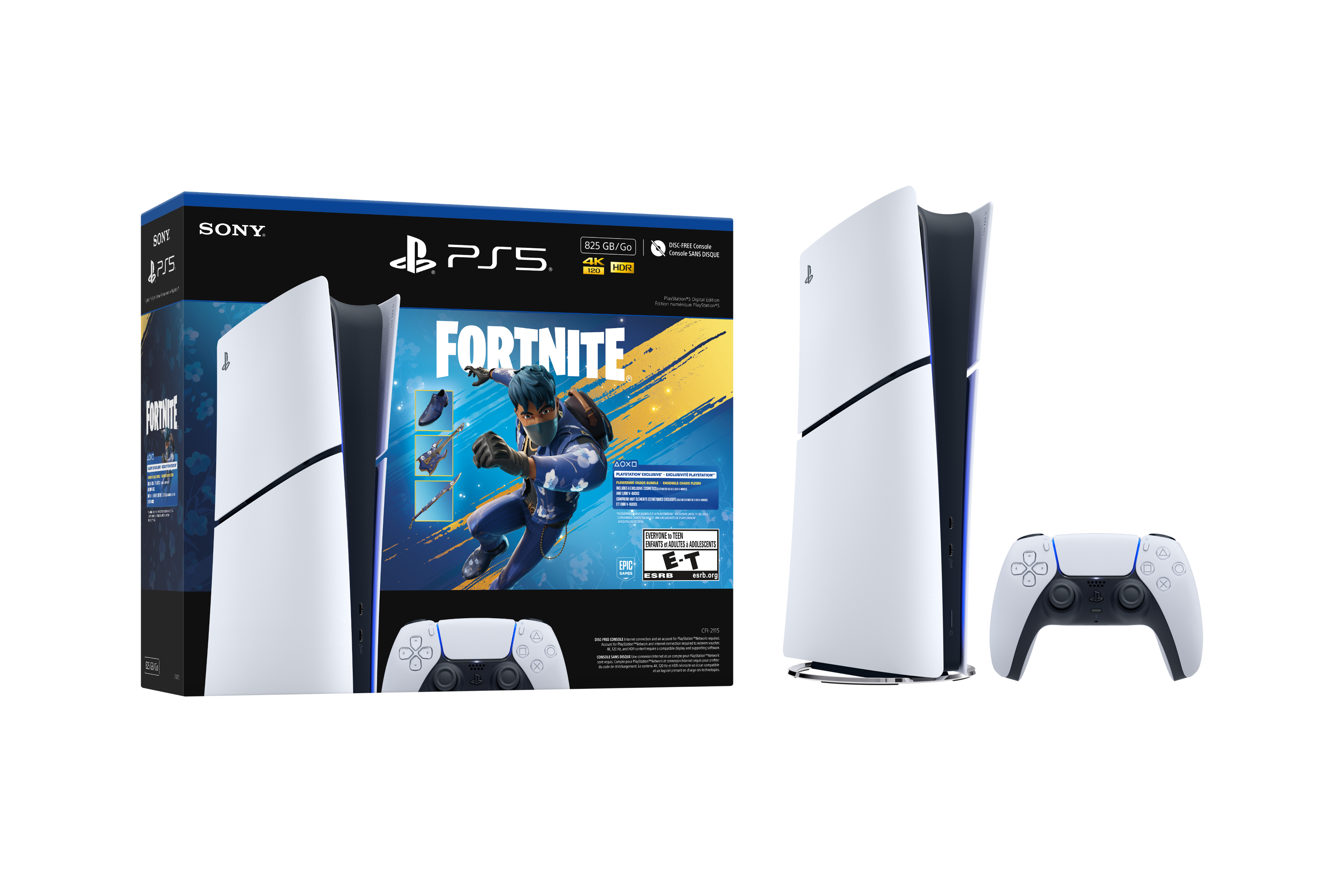 Sony PlayStation 5 Digital Edition Console Fortnite Flowering Chaos Bu ...