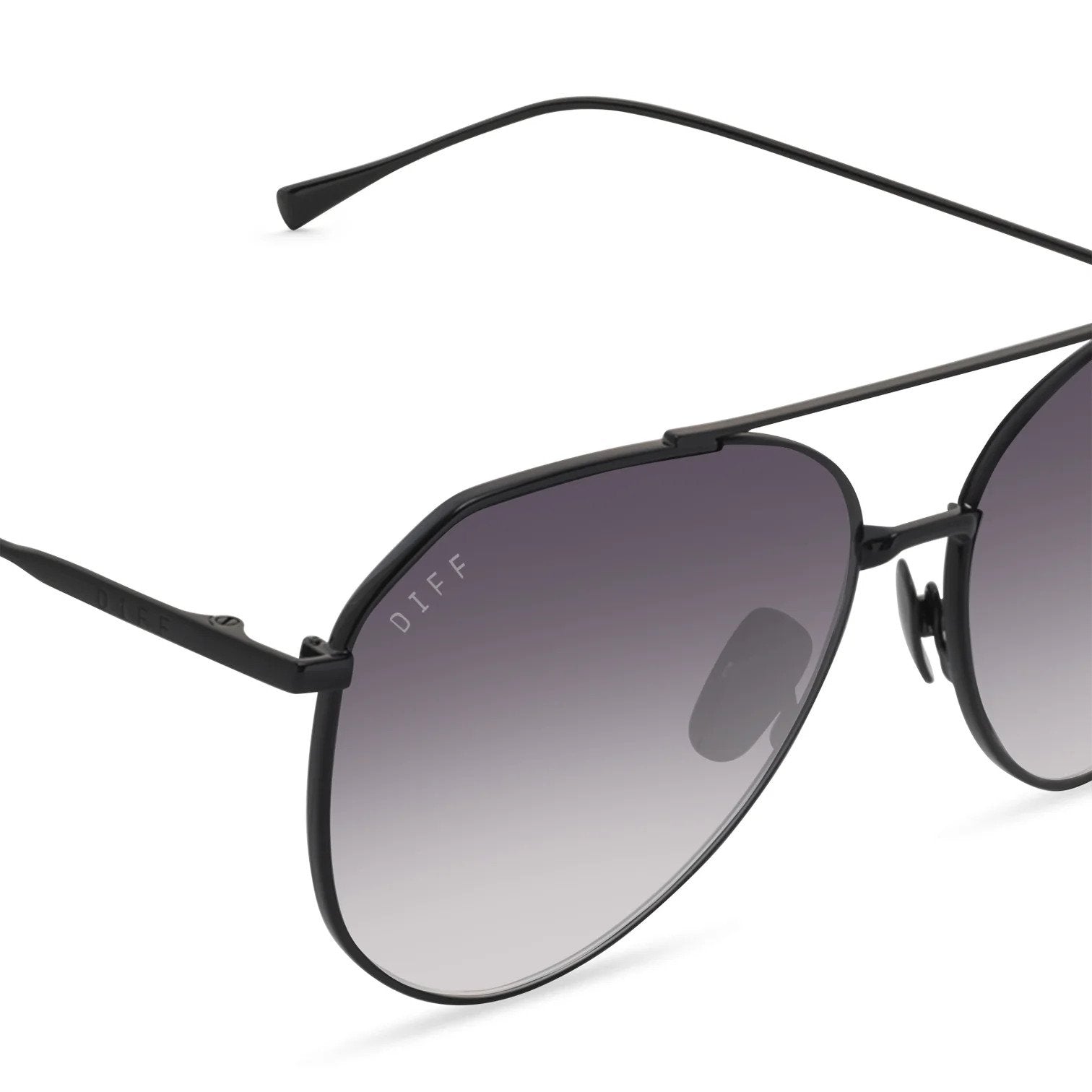 DIFF Charitable Eyewear Dash - Black Grey Gradient Sharp - Non-Polariz ...