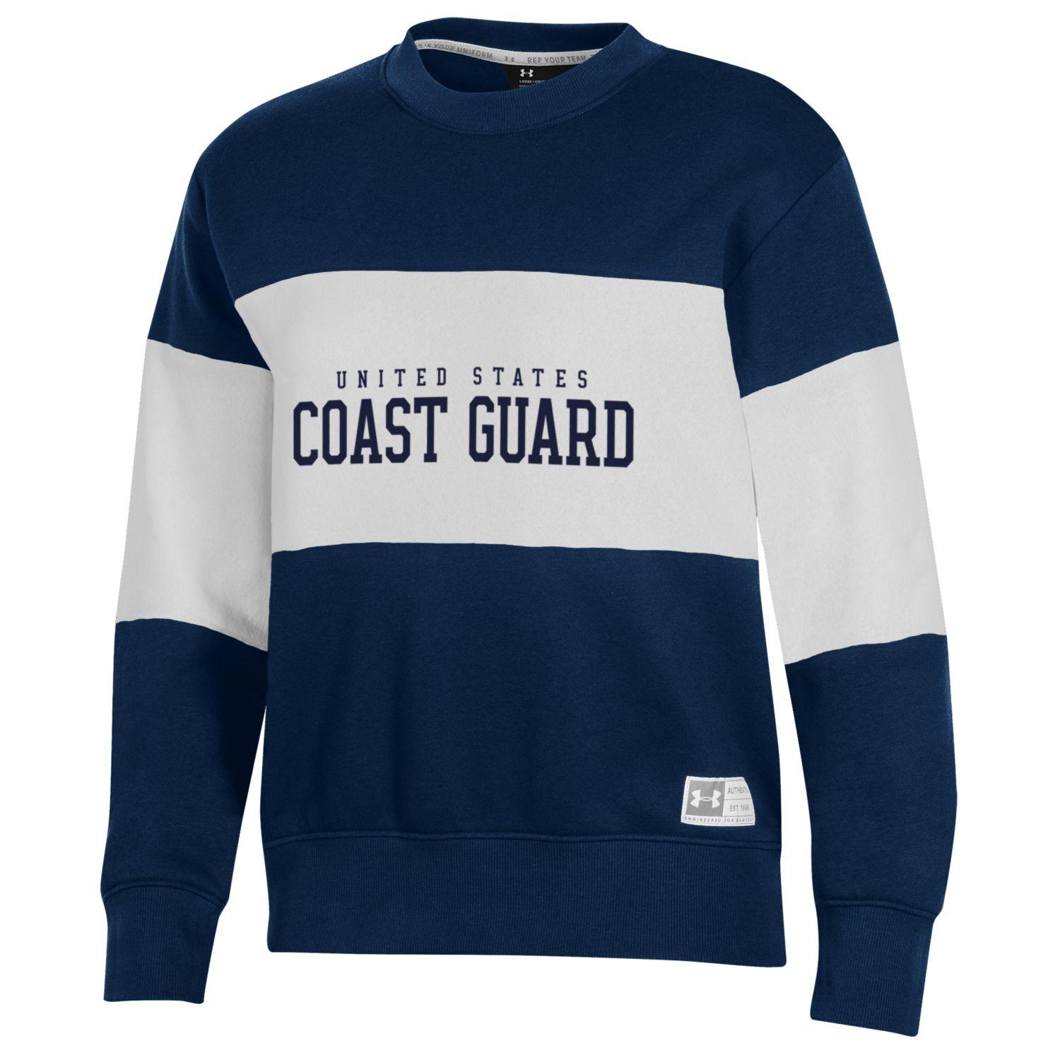 Coast Guard Under Armour Womens Gameday All Day Crew Neck Sweatshirt ...